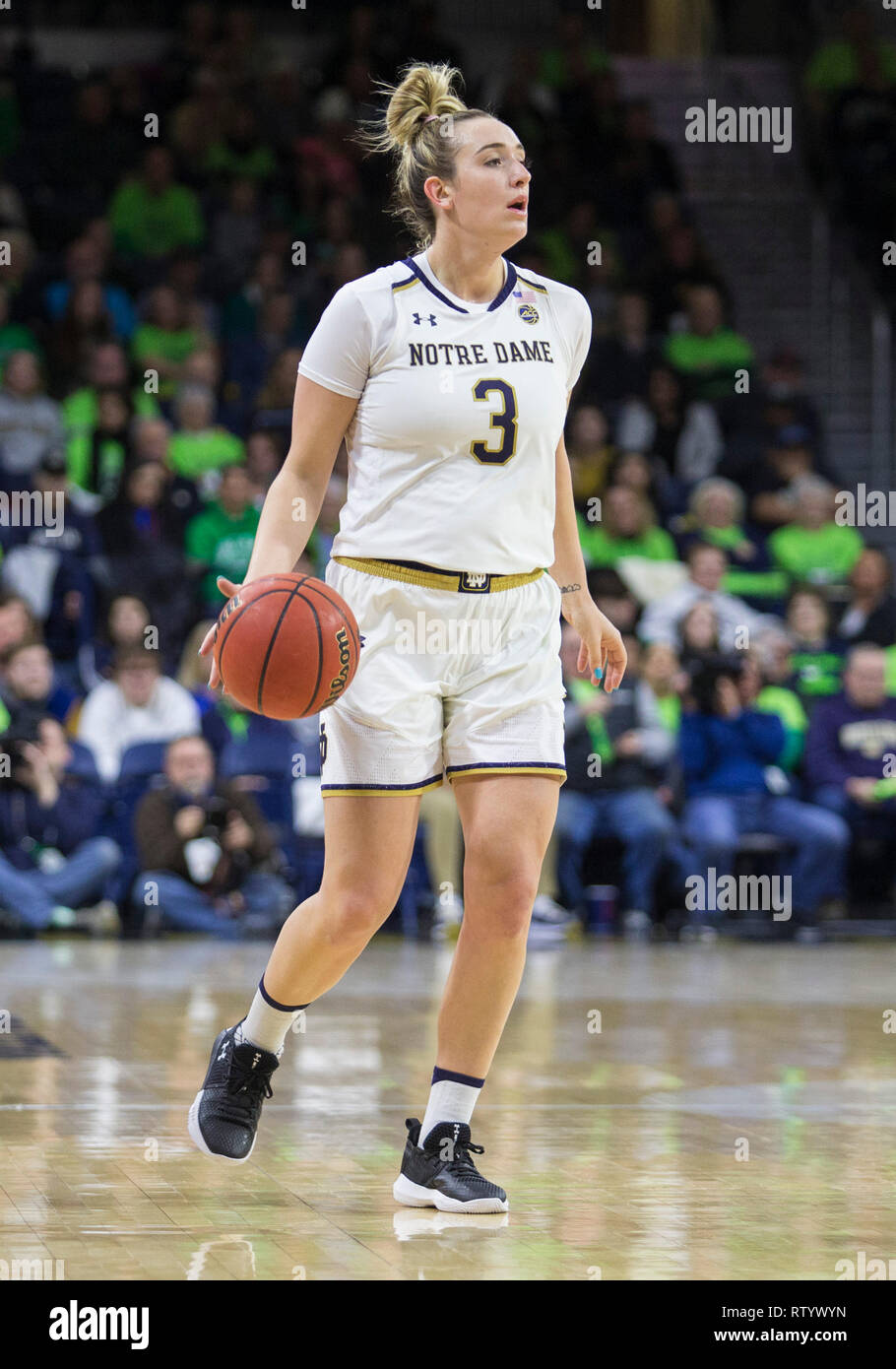 South Bend, Indiana, USA. 03rd Mar, 2019. Notre Dame guard Marina ...