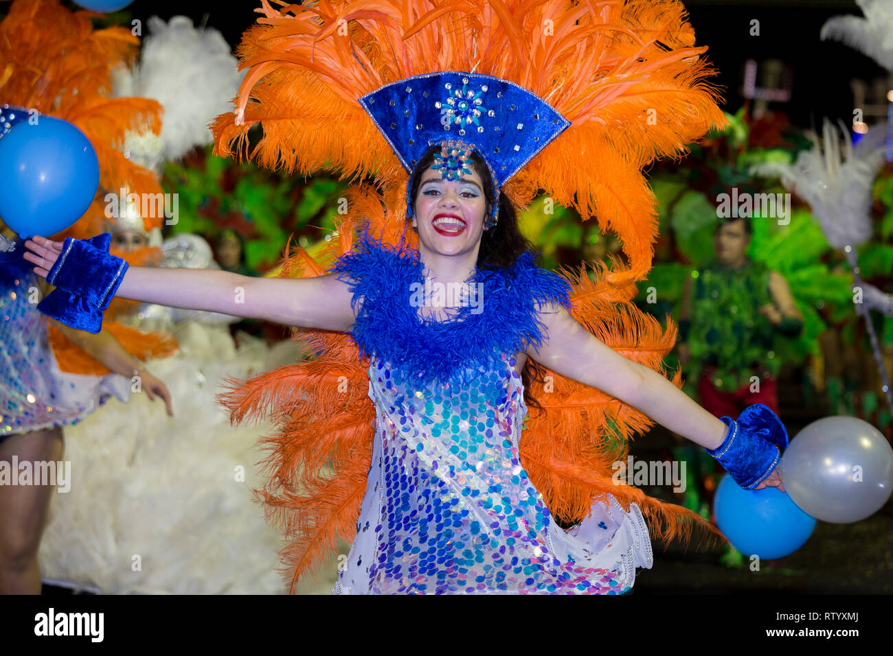 FUNCHAL, PORTUGAL - MARCH 2, 2019: Participants of the Madeira Island ...