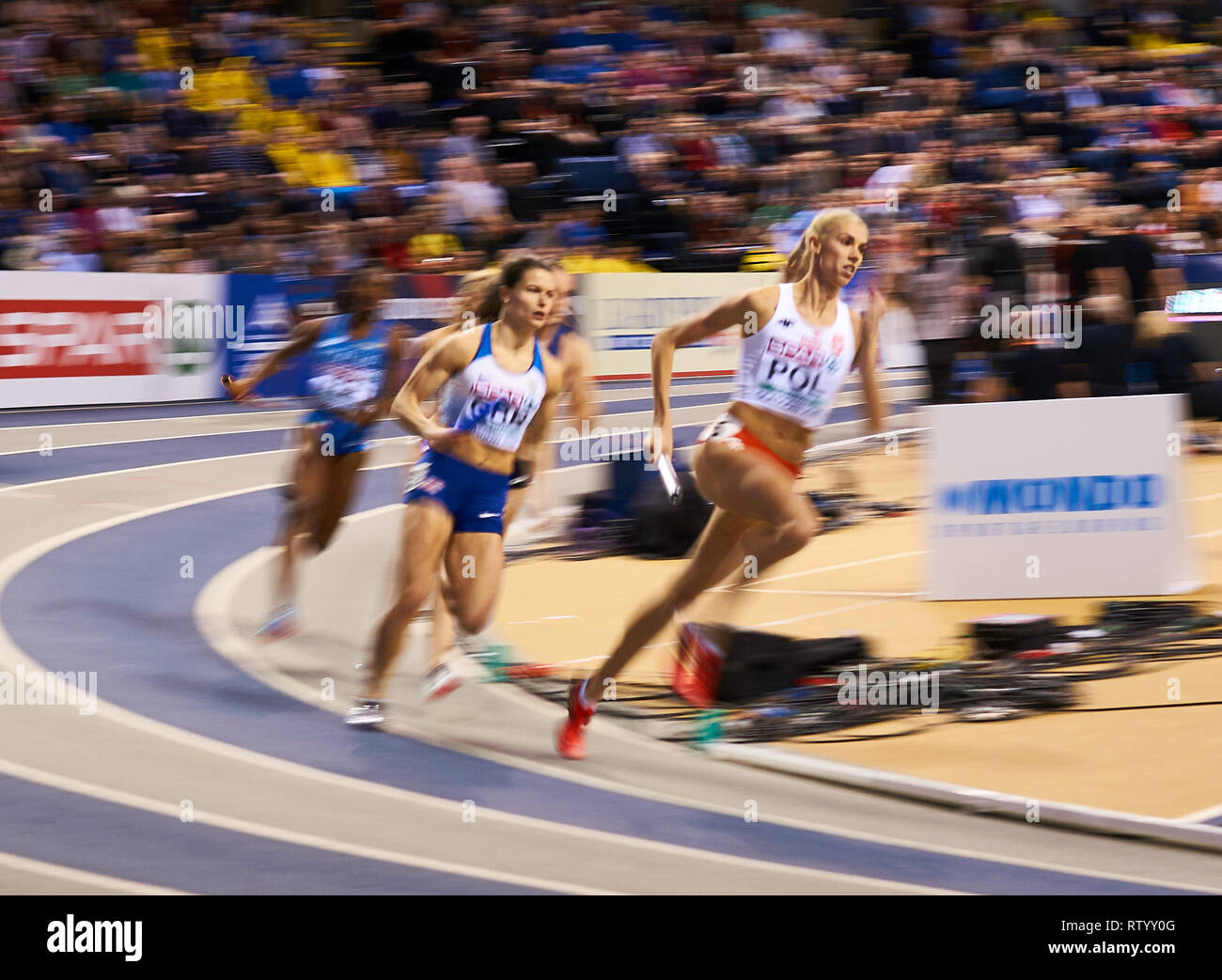 Glasgow, UK: 3rd March 2019: Polish relay women team wins gold in ...