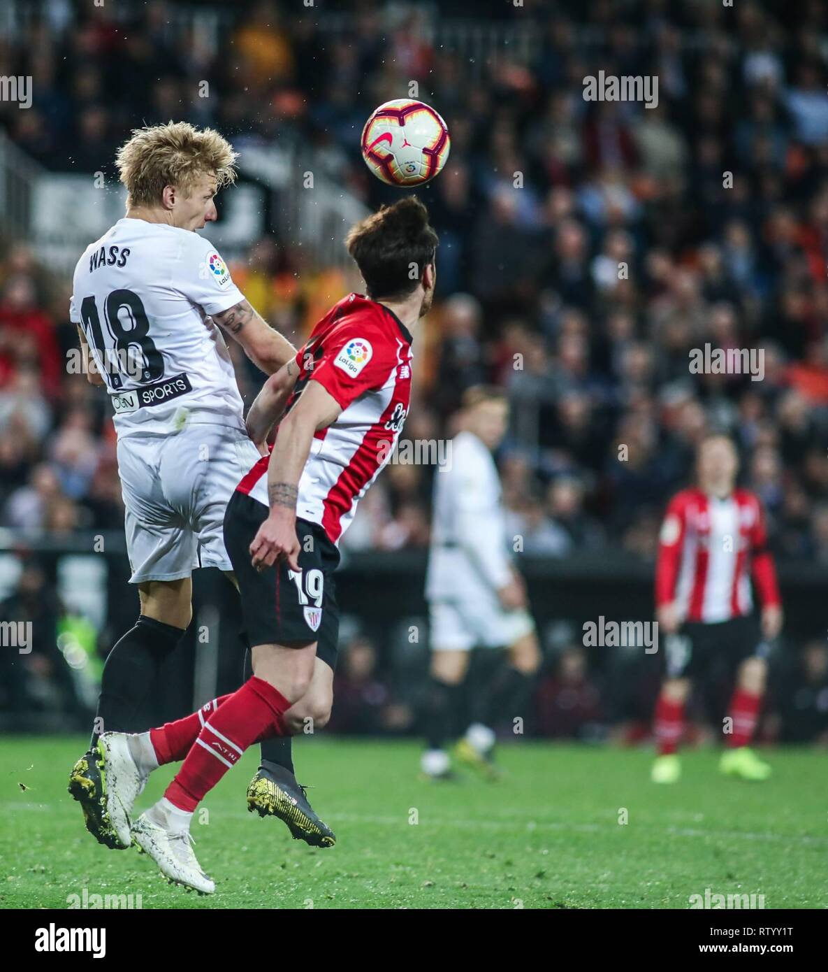 Wass and Ibai during the football match between Valencia CF and ...