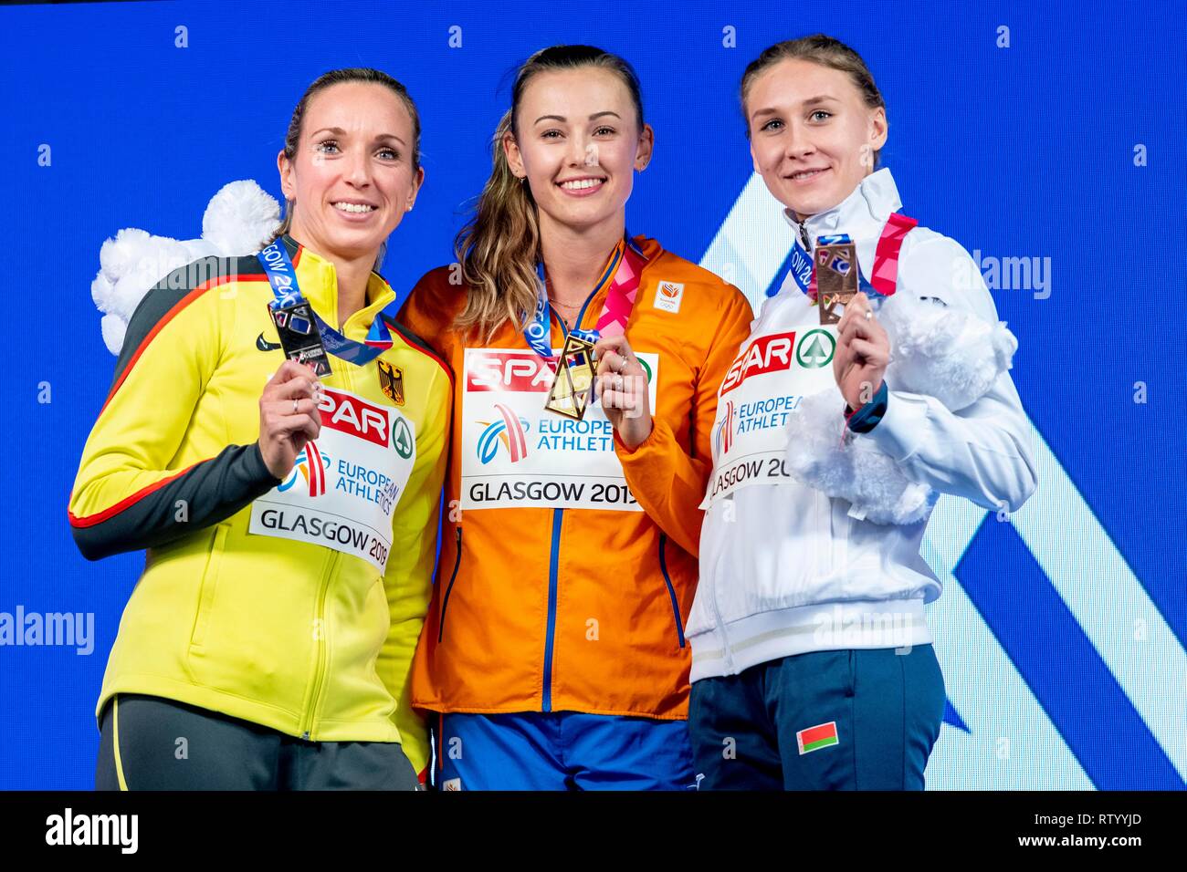 Glasgow, Scotland, UK. 03rd Mar, 2019. ROLEDER Cindy GER, VISSER Nadine ...