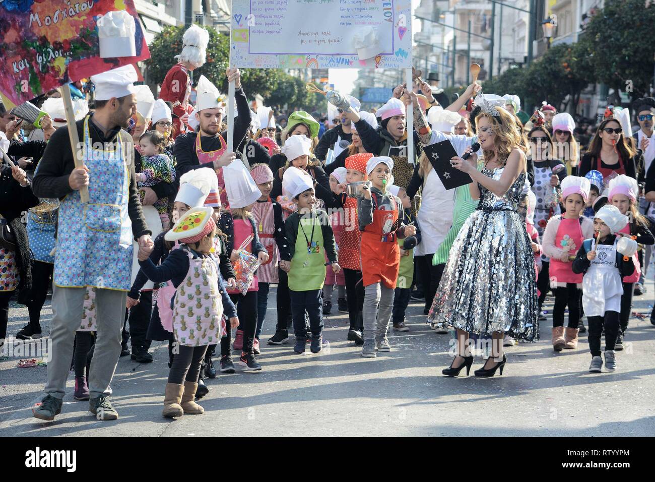 Athens, Greece. 3rd Mar, 2019. Participants seen performing during the ...