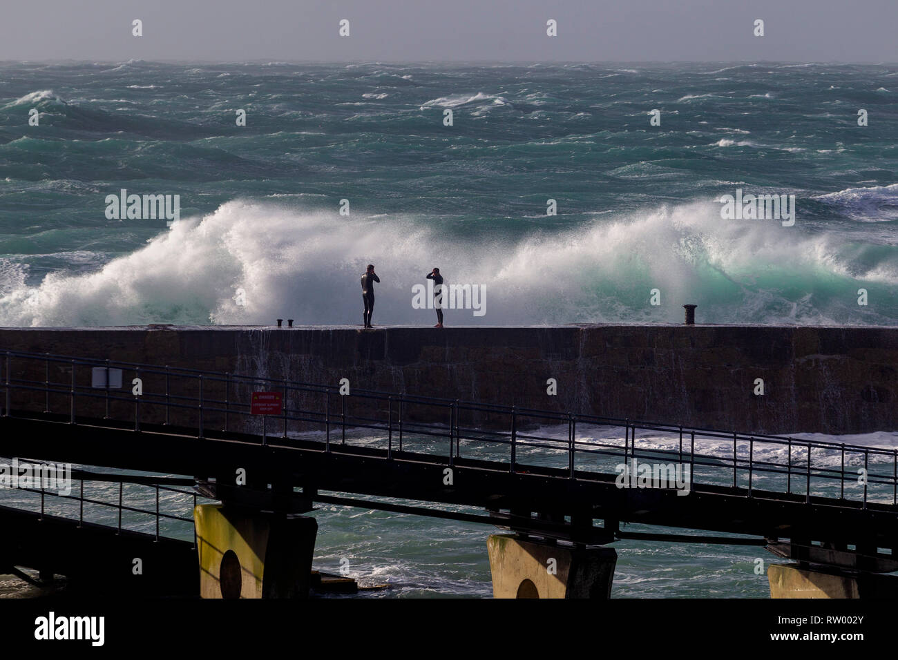 Sennen pier hi-res stock photography and images - Alamy