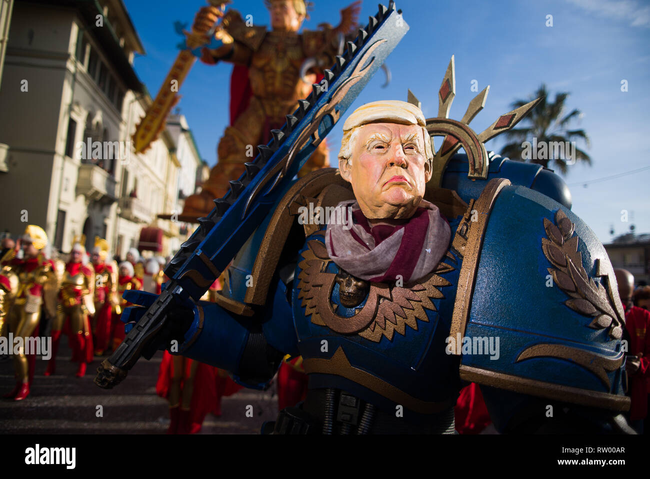 VIAREGGIO,ITALY-MARCH 03,2019:: donald trump the usa president is ...