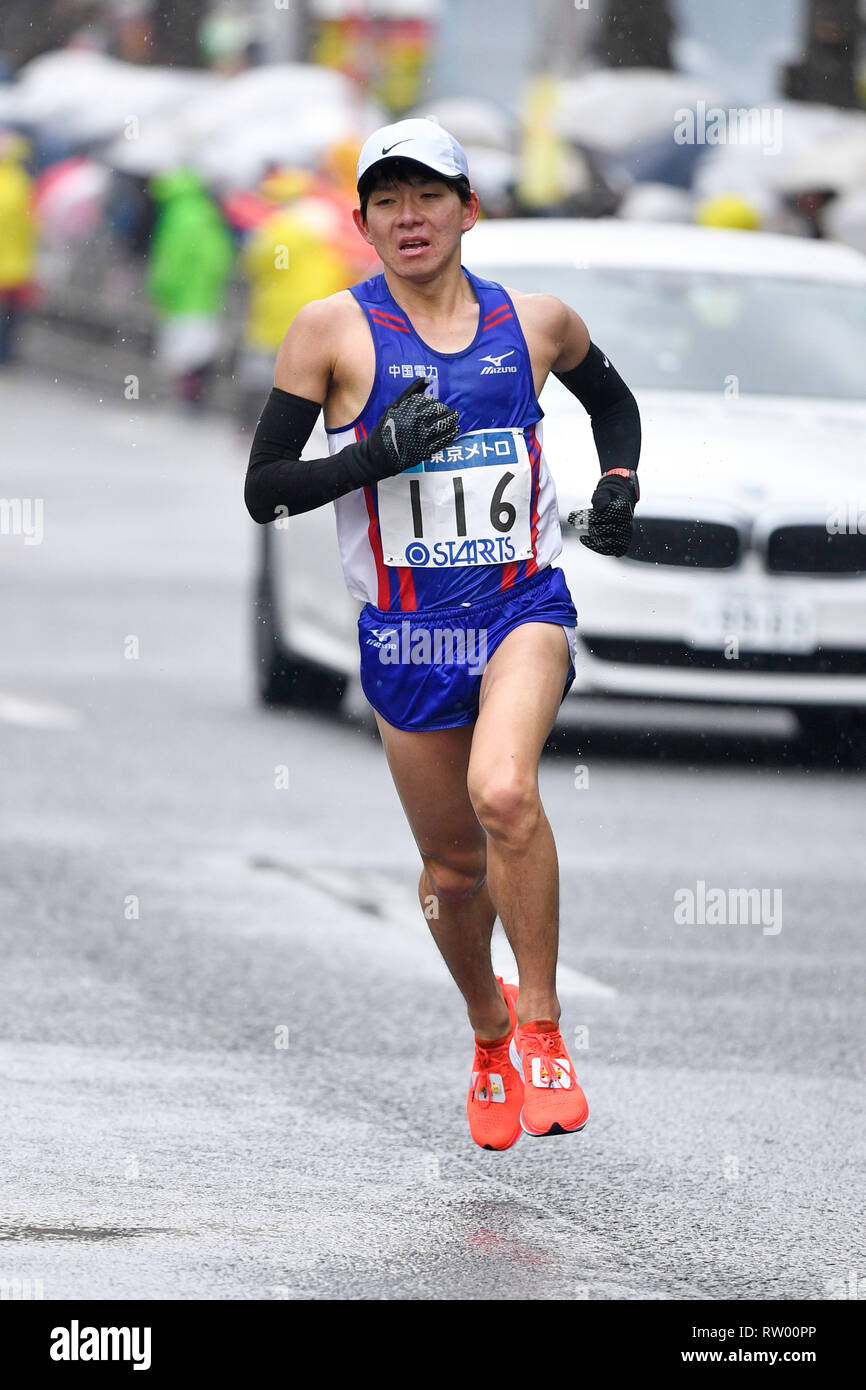Tokyo, Japan. Credit: MATSUO. 3rd Mar, 2019. Takuya Fujikawa Marathon : Tokyo Marathon 2019 in ...