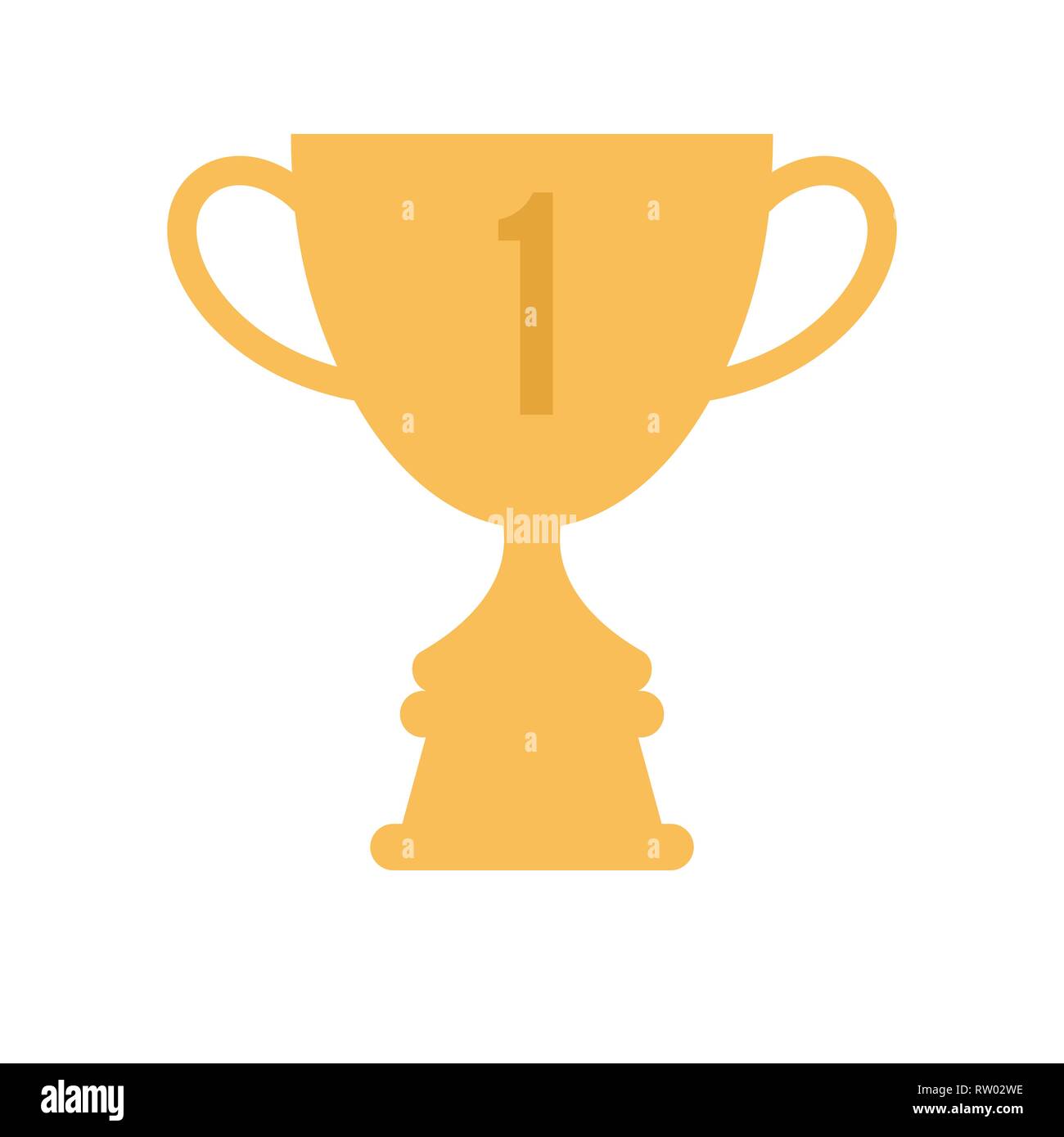 Vector winner cup flat icon. Golden symbol Stock Vector Image & Art - Alamy
