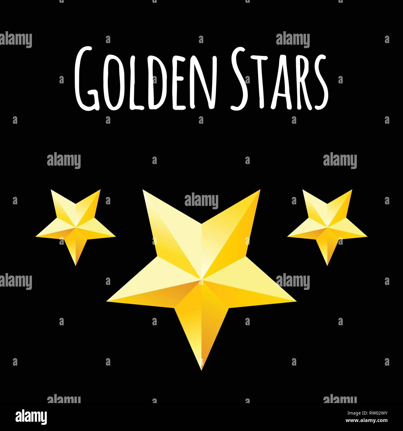 Golden star symbols. Vector yellow elements for your design Stock ...