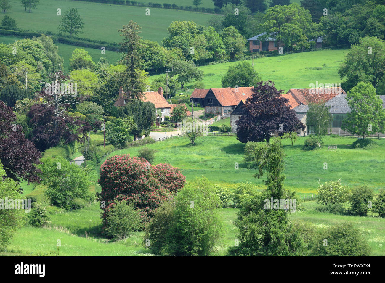 English Rural Landscape In Chiltern High Resolution Stock Photography ...