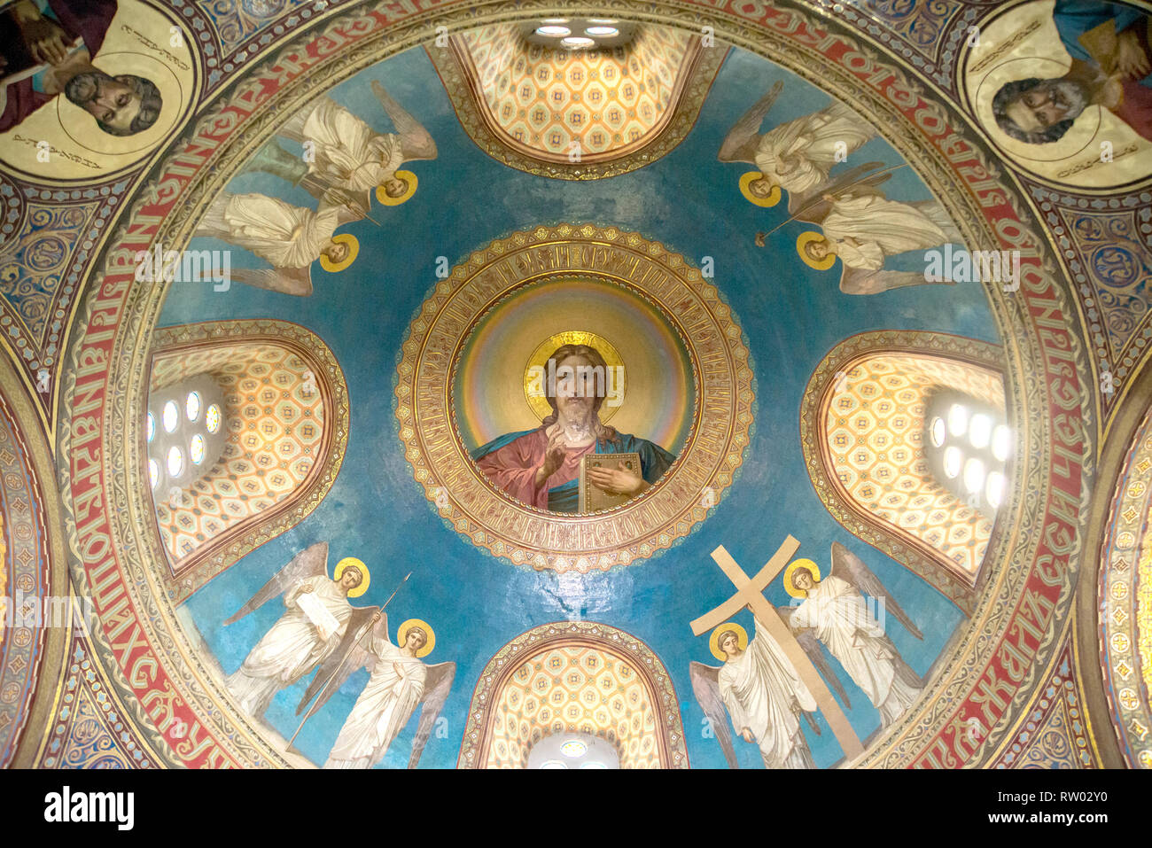 Interior of Russian orthodox church Stock Photo - Alamy