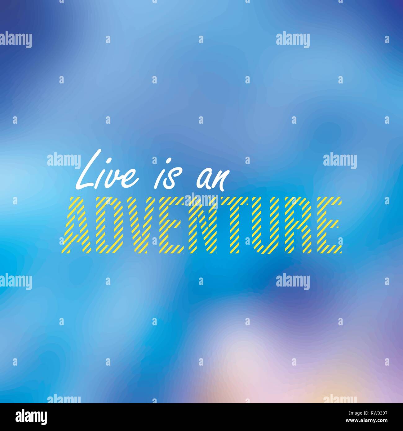 Live is an adventure. Life quote with modern background vector ...