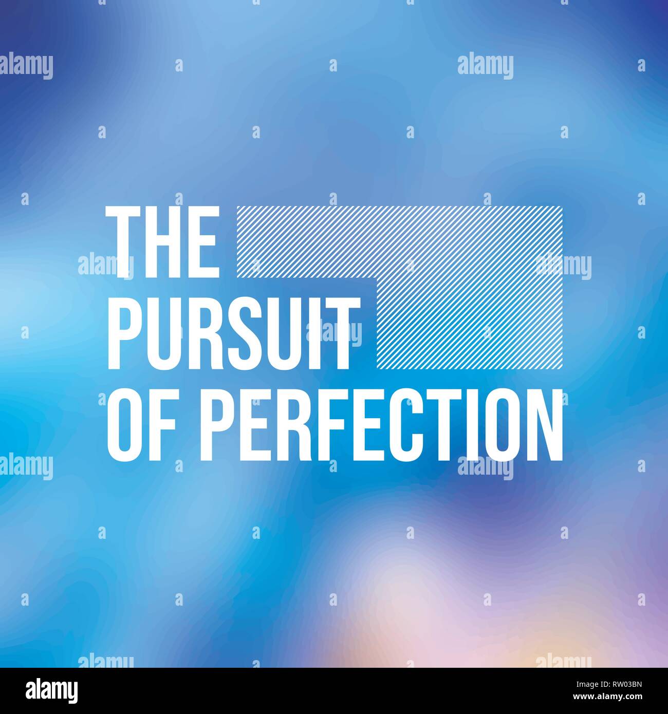 The pursuit of perfection. Life quote with modern background vector ...