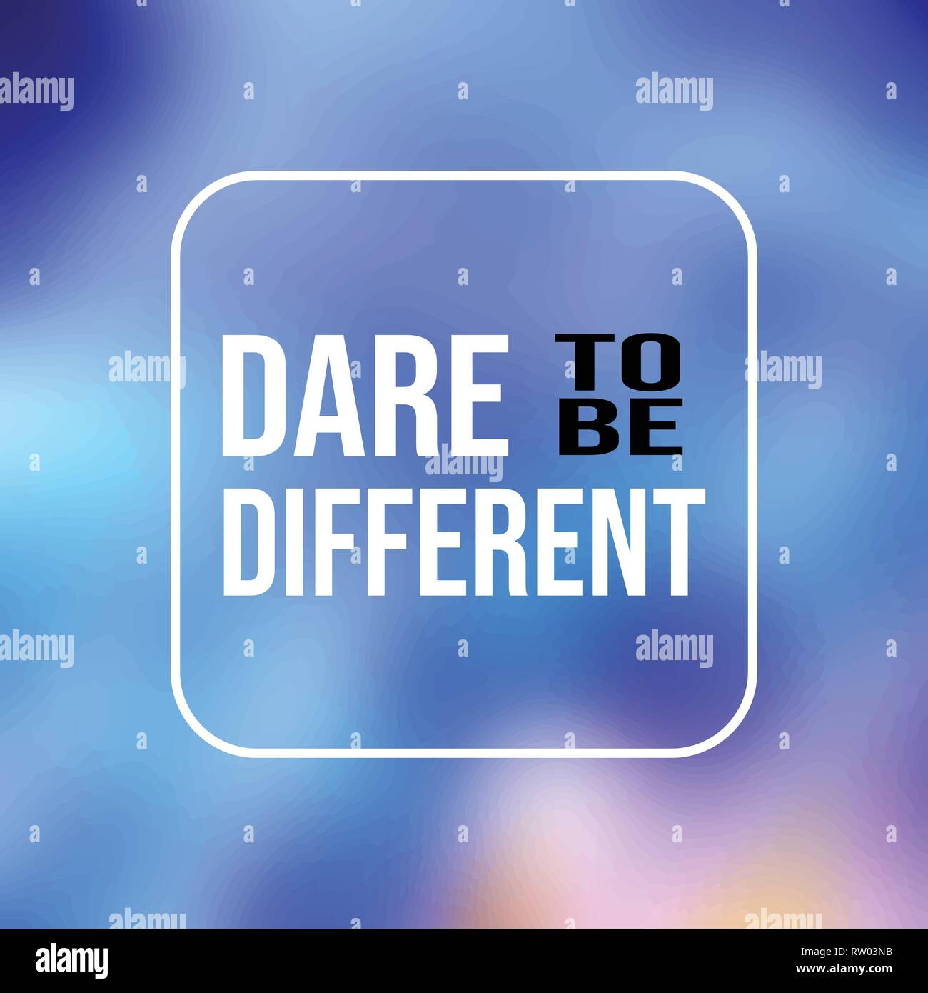 dare to be different. Life quote with modern background vector ...