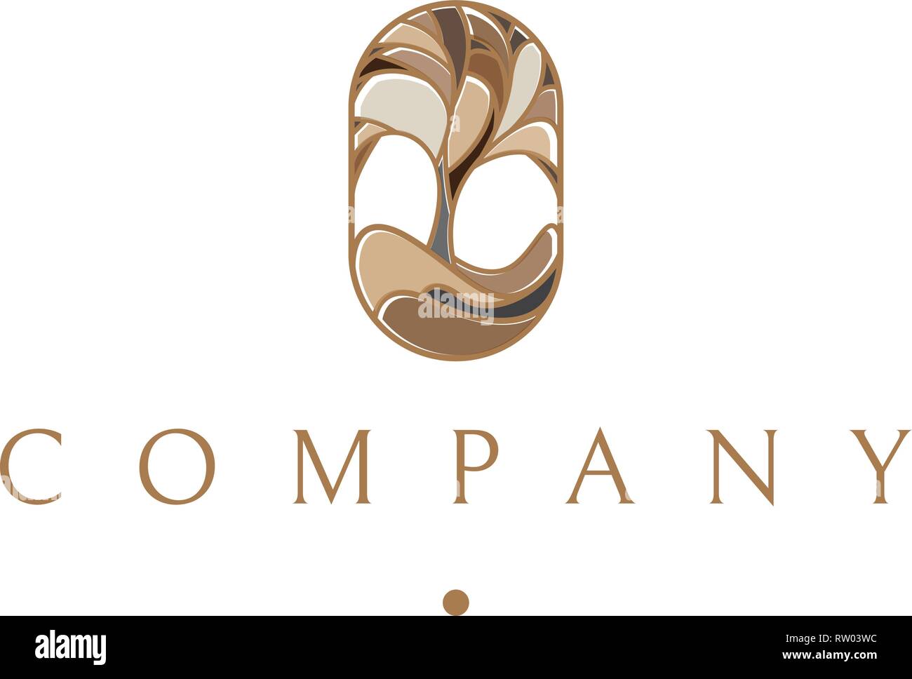 Tree Nature Beauty Brown vector logo design Stock Vector Image & Art ...