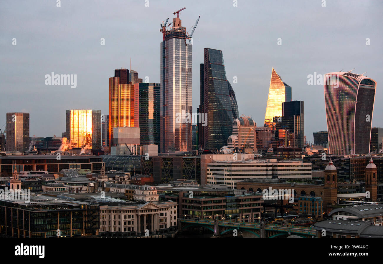 The City of London, from The Tate Modern Stock Photo - Alamy
