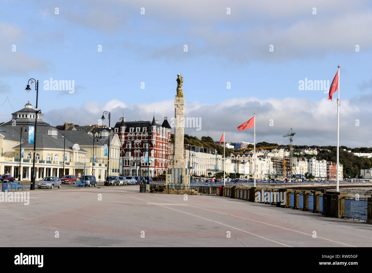 The Promenade along the sea front in Douglas on the Isle of Man ...