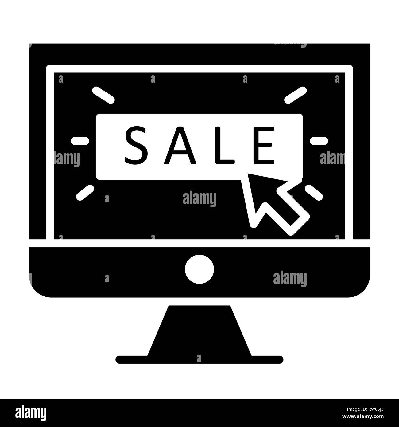 Sale Icon, Vector Illustration, E-Commerce Glyph Stock Photo - Alamy