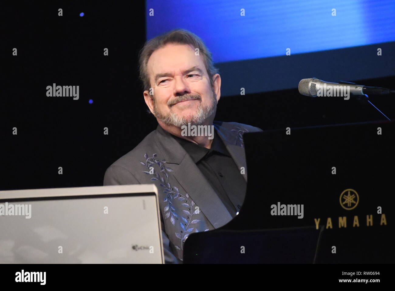 Singer, songwriter and musician Jimmy Webb is shown performing on stage ...