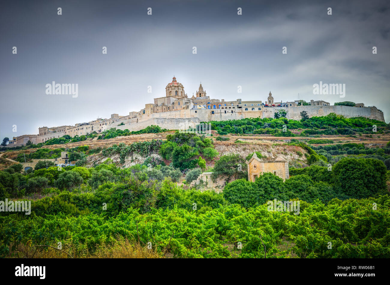 View of Mdina, the city of silence, Malta Stock Photo - Alamy