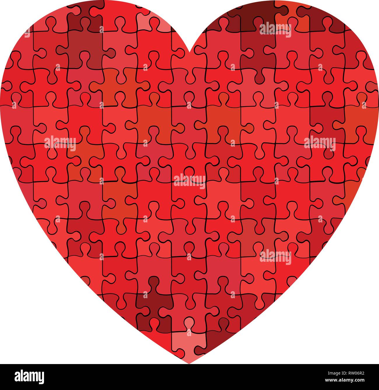 Heart made of puzzle background - Illustration Stock Vector Image & Art ...