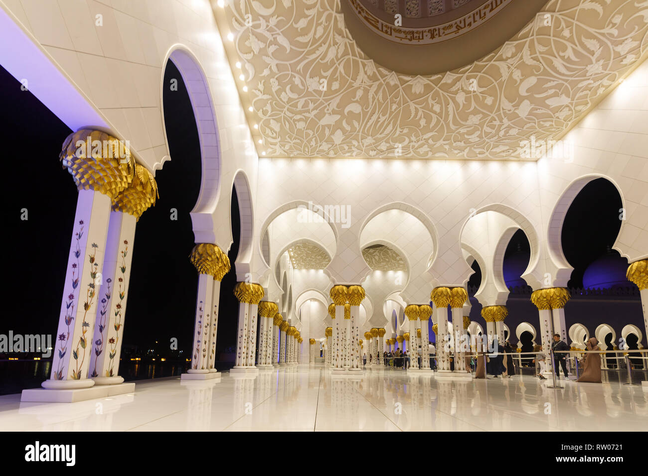 ABU DHABI, UAE, JANUARY 10, 2019: View of the passage through the ...