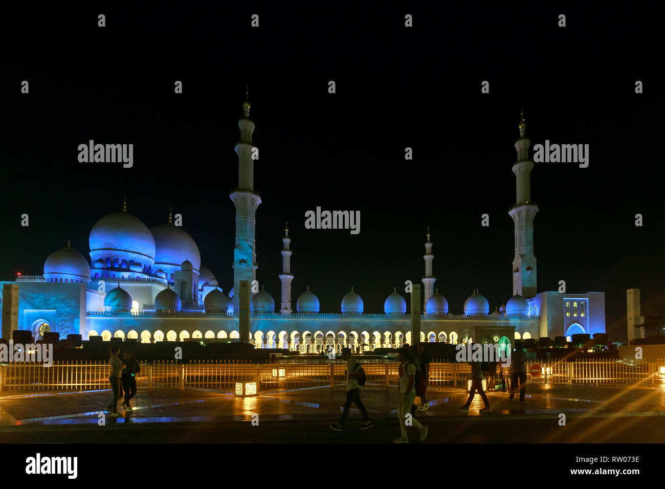 ABU DHABI, UAE, JANUARY 10, 2019: Great view from the street on The ...