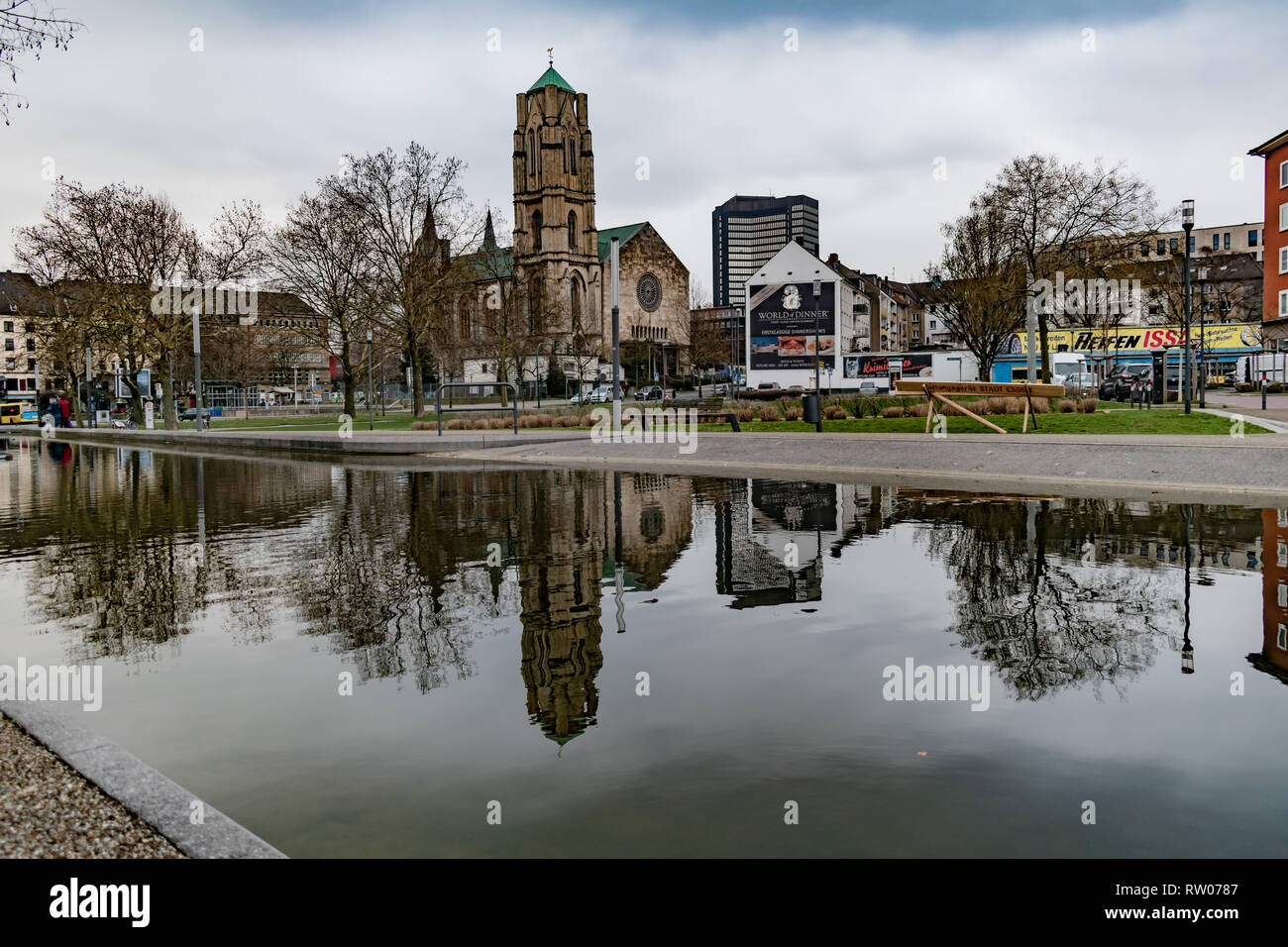 Reflective photo of Essen, Germany cityscape Stock Photo - Alamy