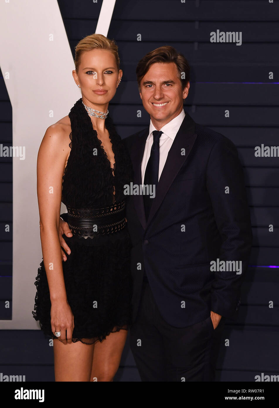 BEVERLY HILLS, CALIFORNIA - FEBRUARY 24: Karolina Kurkova, Archie Drury ...