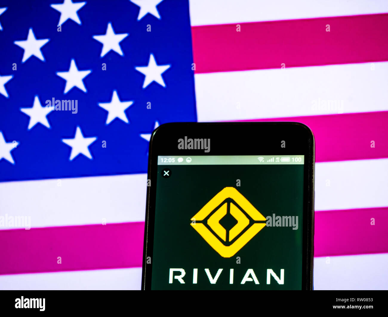 Rivian logo hi-res stock photography and images - Alamy