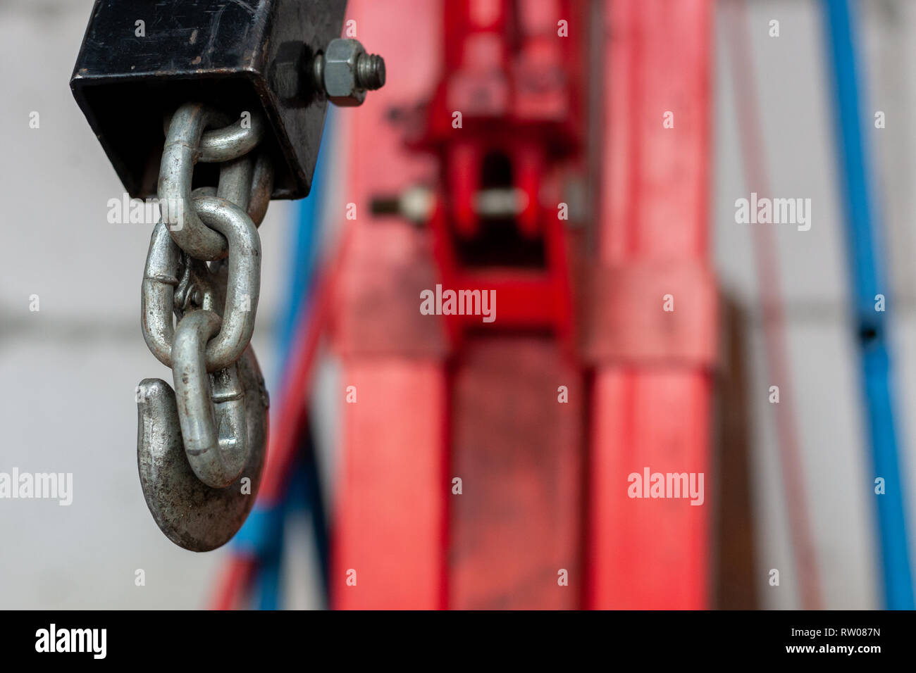 auto mechanic lifting machine. transport service equipment. hook on ...