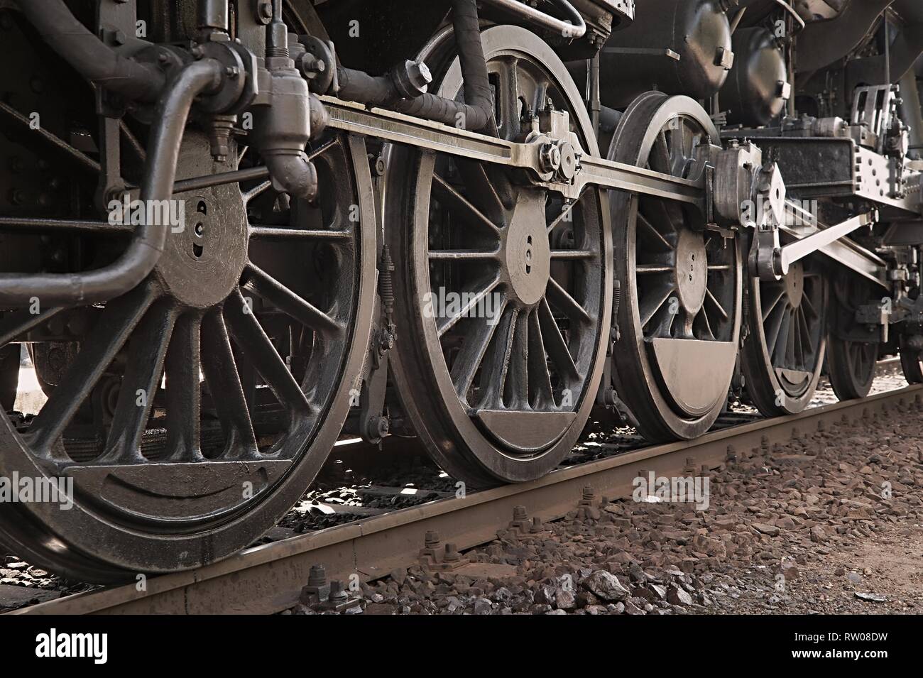 Steam Locomotive Closeup Stock Photo - Alamy