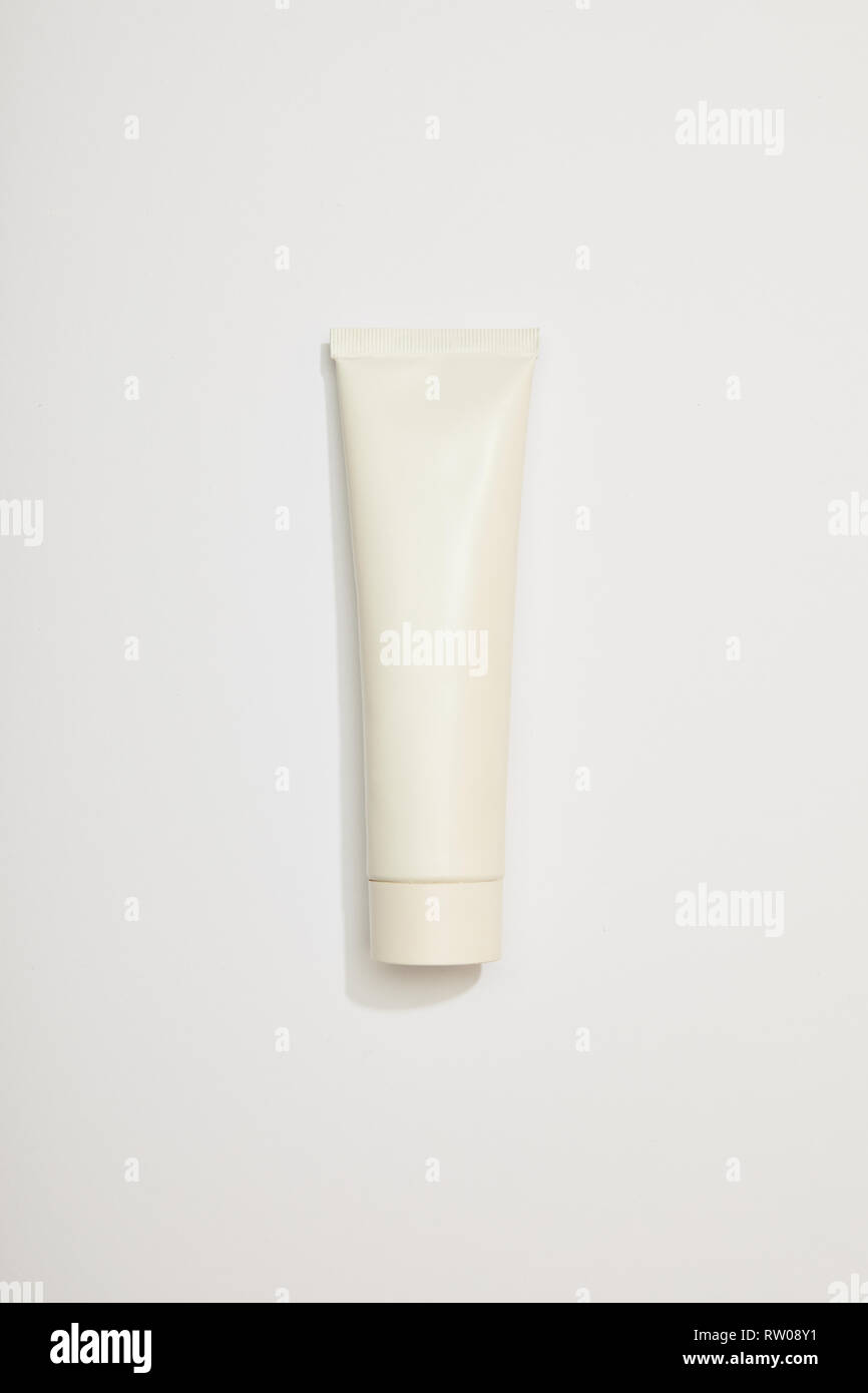 top view of toothpaste in tube on white background Stock Photo - Alamy