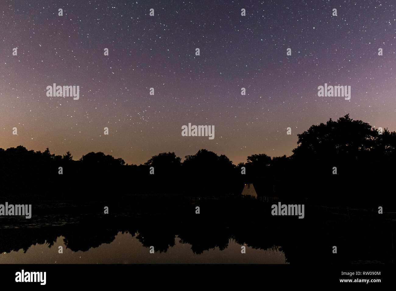 Lake and Galaxy at Night in National Park, UK Stock Photo - Alamy
