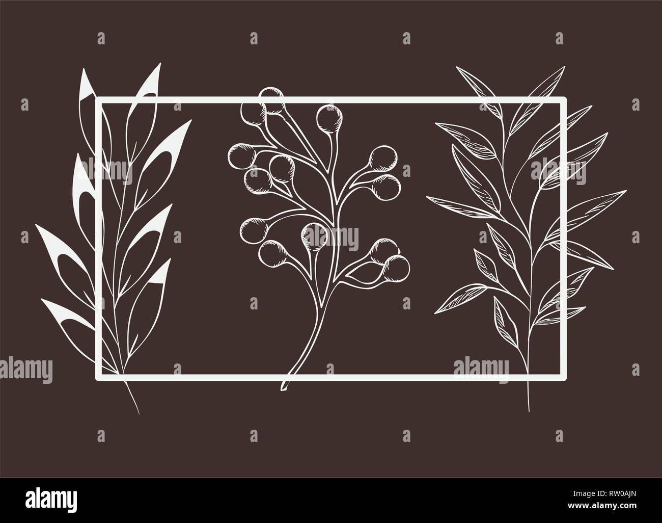 pattern flowers and leafs isolated icon Stock Vector Image & Art - Alamy
