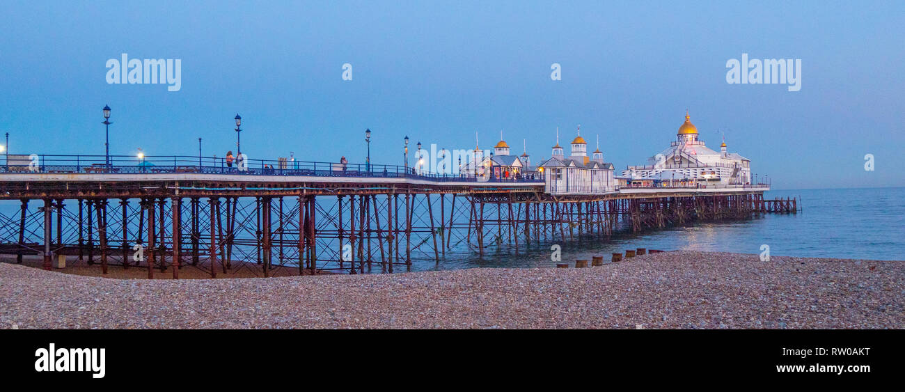 Eastbourne pier in evening hi-res stock photography and images - Alamy