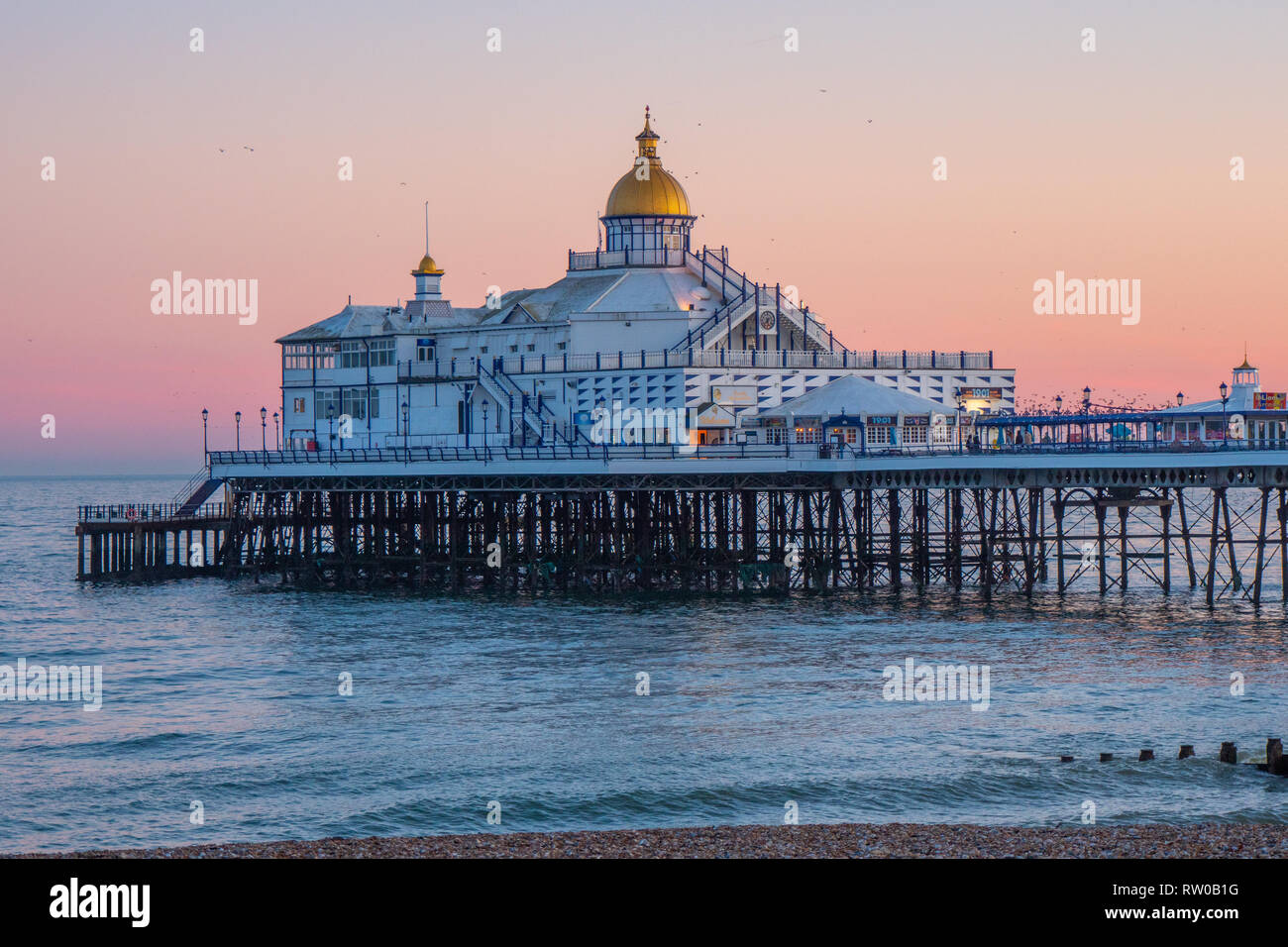Eastbourne Pier at the South Coast of England Stock Photo - Alamy
