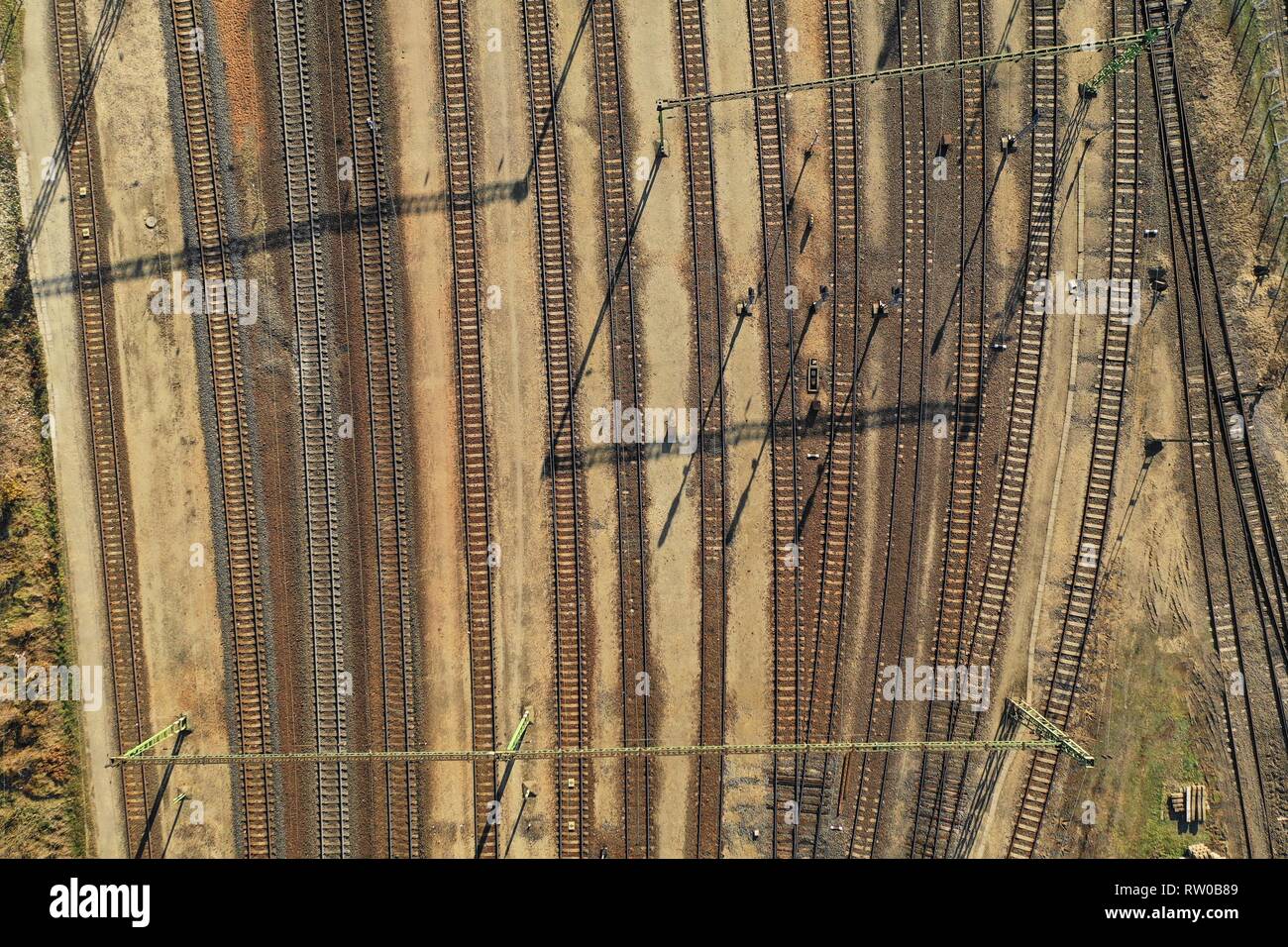 Industrial Railway Tracks Stock Photo - Alamy