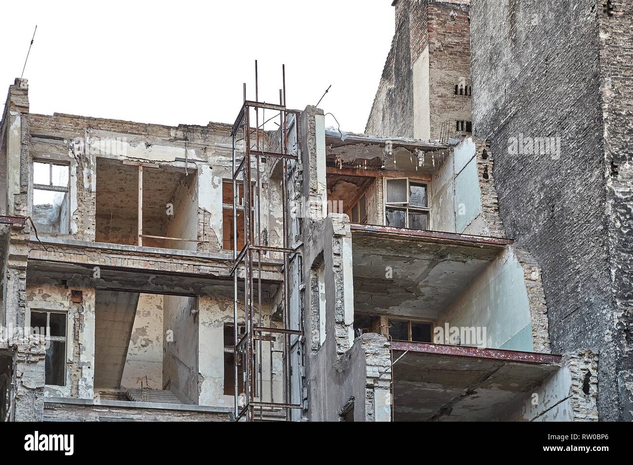 Abandoned town buiding torn down Stock Photo - Alamy