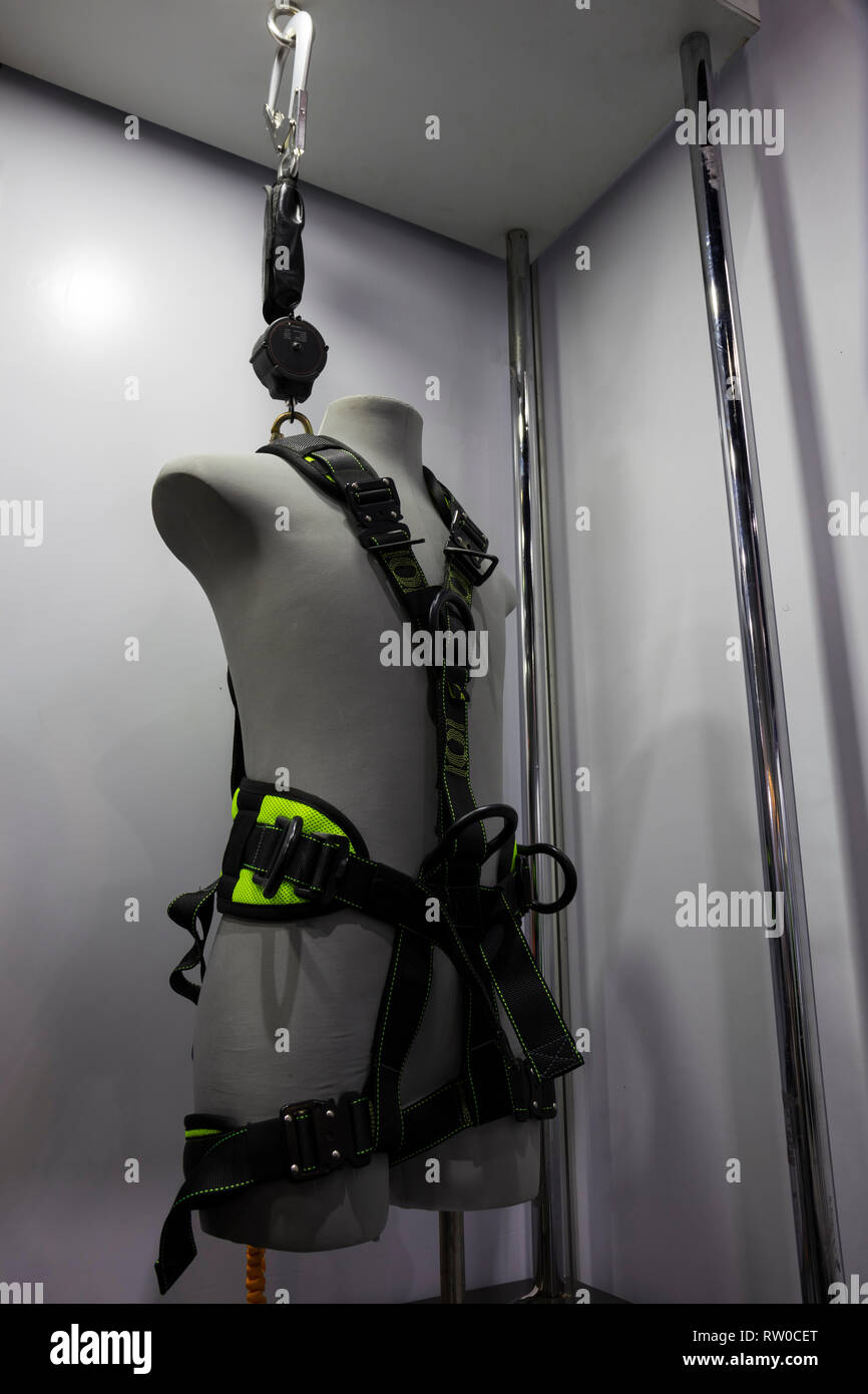 Industrial safety harness ; equipment for high ground working Stock ...