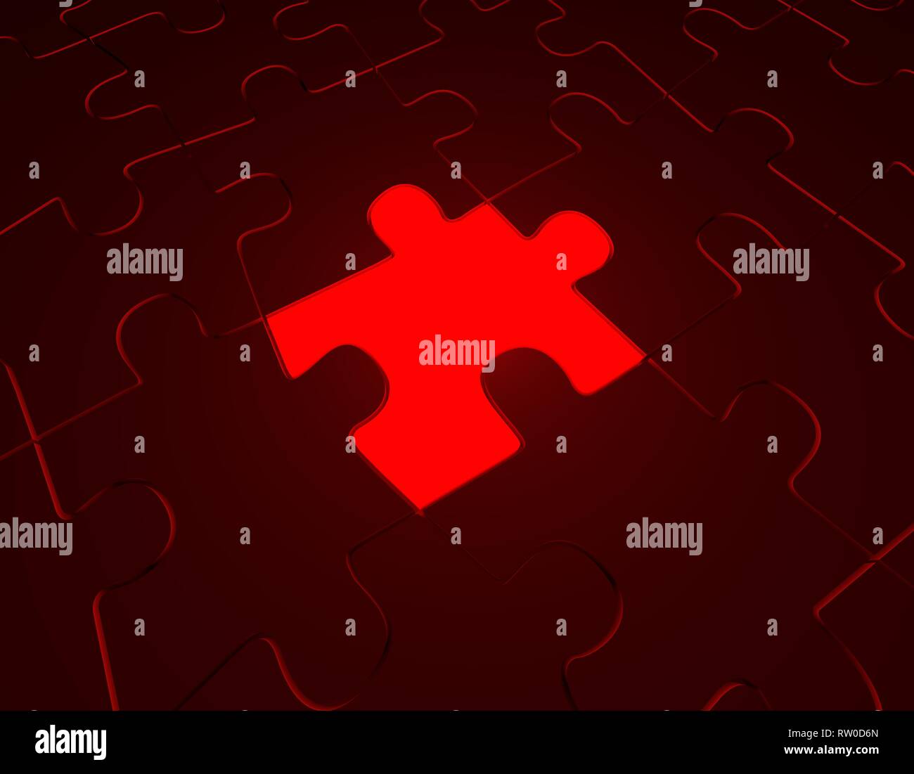 Closely connected puzzles, teamwork Stock Photo - Alamy