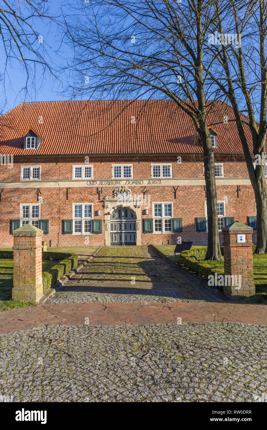 Front view of the historic building Waisenhaus in Varel, Germany Stock ...