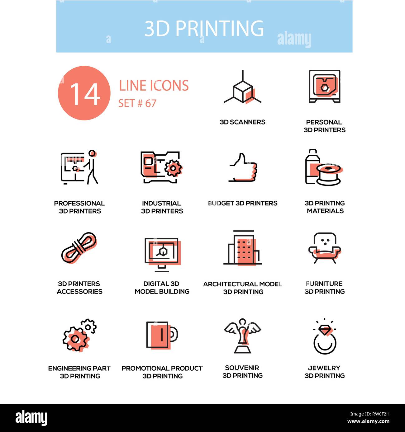 Industrial printing icons hi-res stock photography and images - Alamy