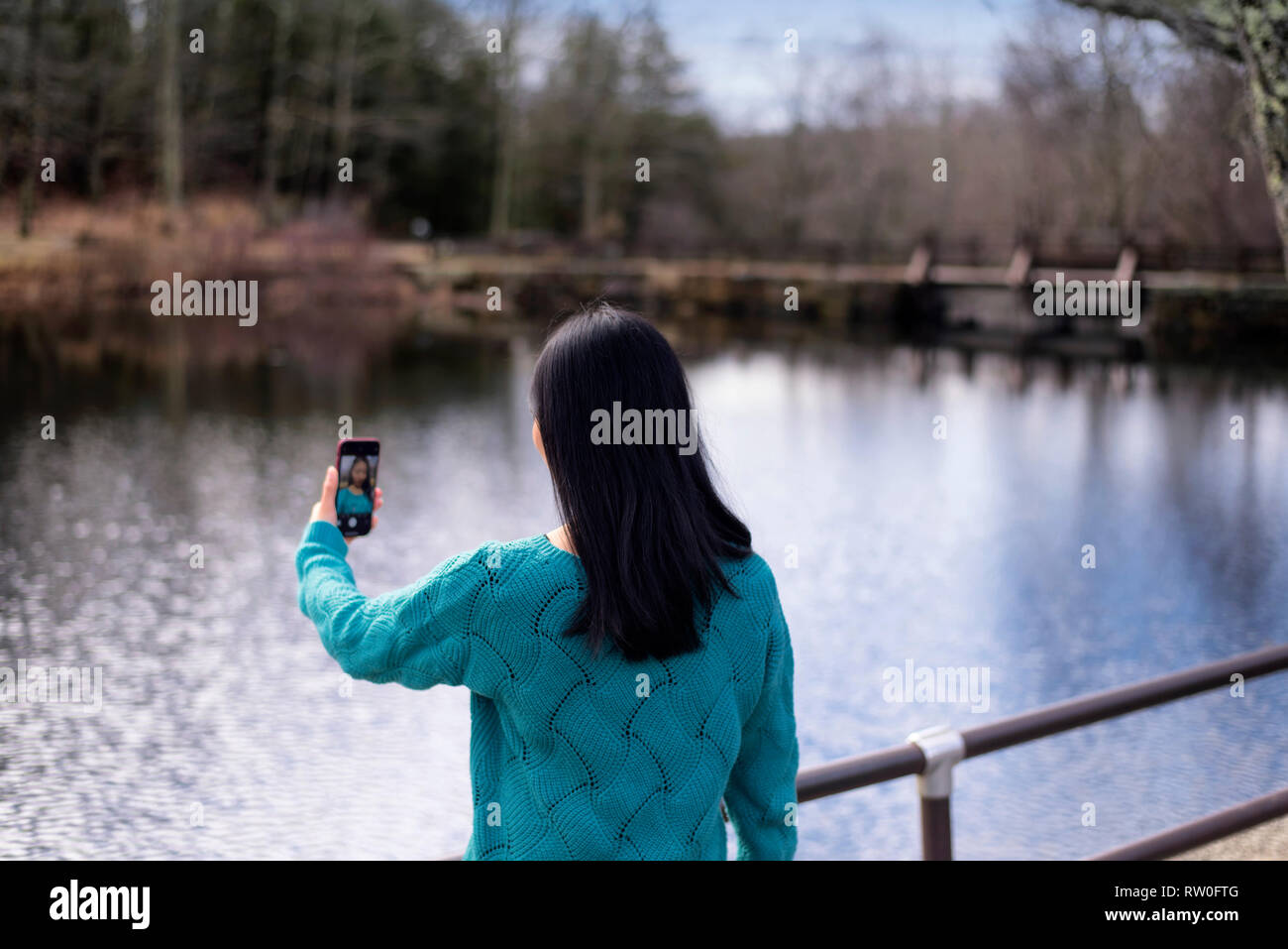 Woman taking a selfie oxford hi-res stock photography and images - Alamy