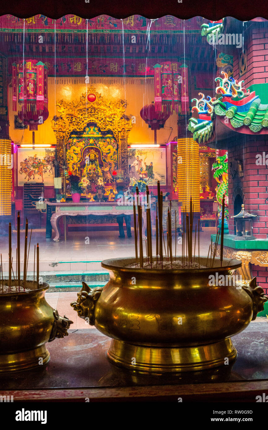 Rain Falling in Inner Courtyard, Altar of Guan Di (Kuan Ti) Altar, God ...