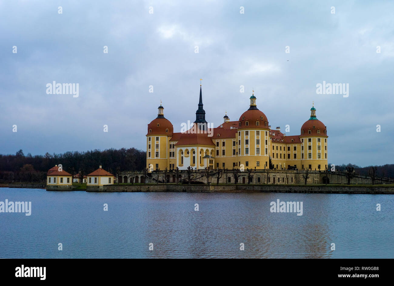 View of Moritzburg Castle, Saxony, Germany Stock Photo - Alamy
