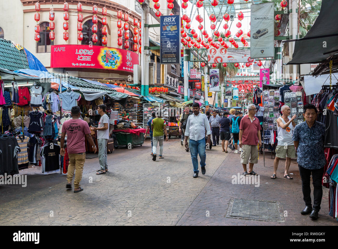 Jalan Petaling Street Market, Chinatown, Kuala Lumpur, Malaysia Stock ...