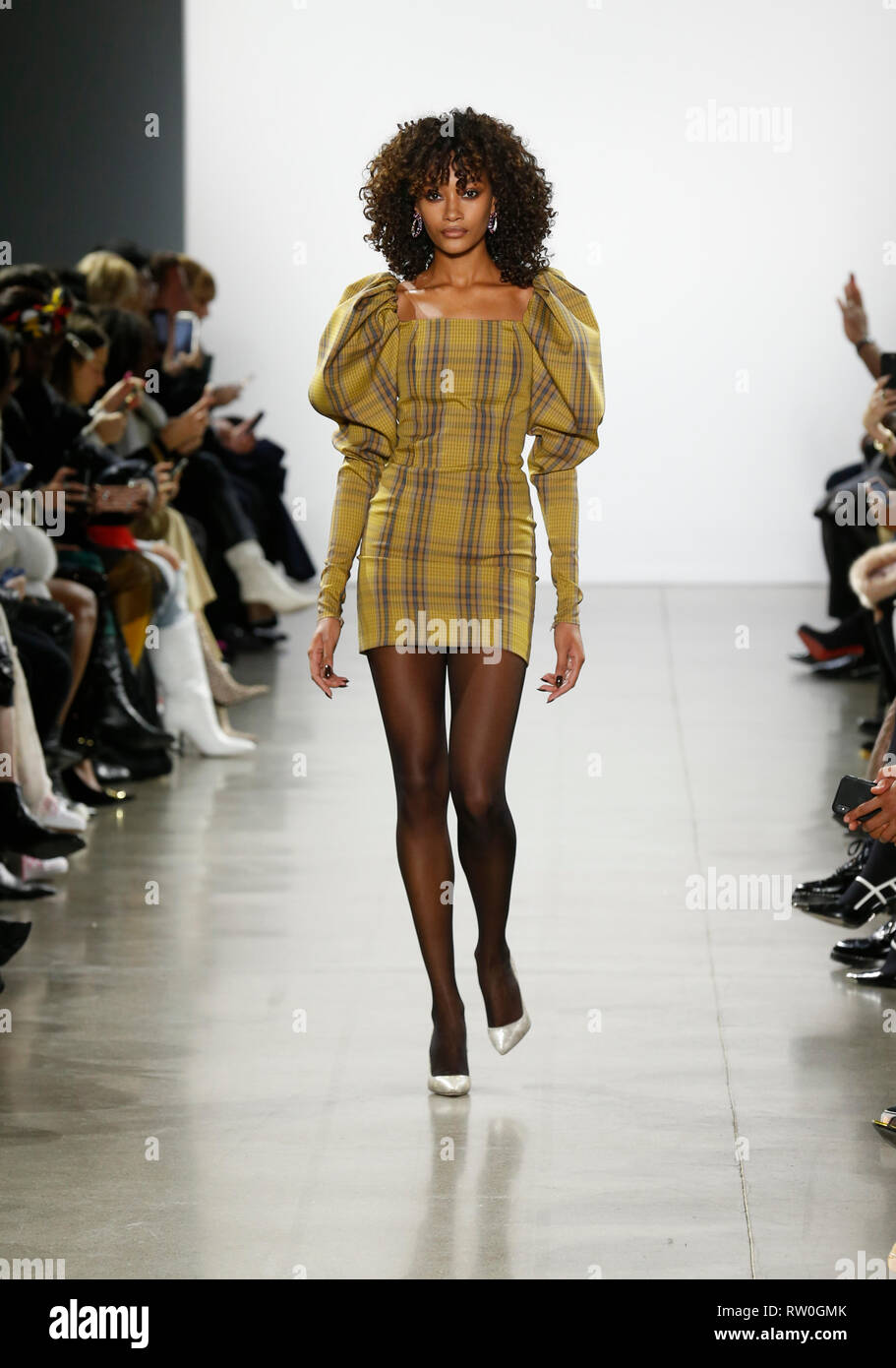 New York, NY - February 10, 2019: Chey Carty walks runway for LaQuan ...