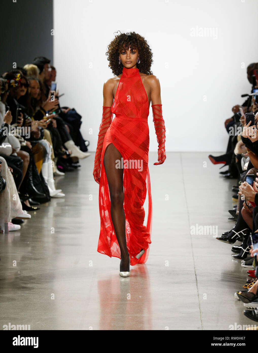 New York, NY - February 10, 2019: Chey Carty walks runway for LaQuan ...