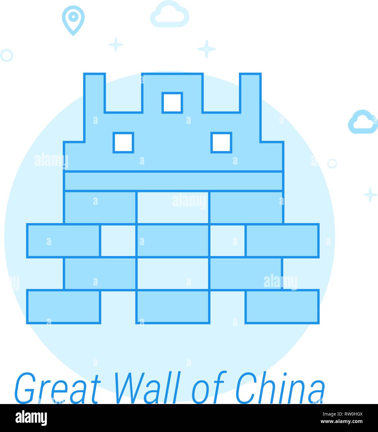The great wall of china Stock Vector Images - Alamy