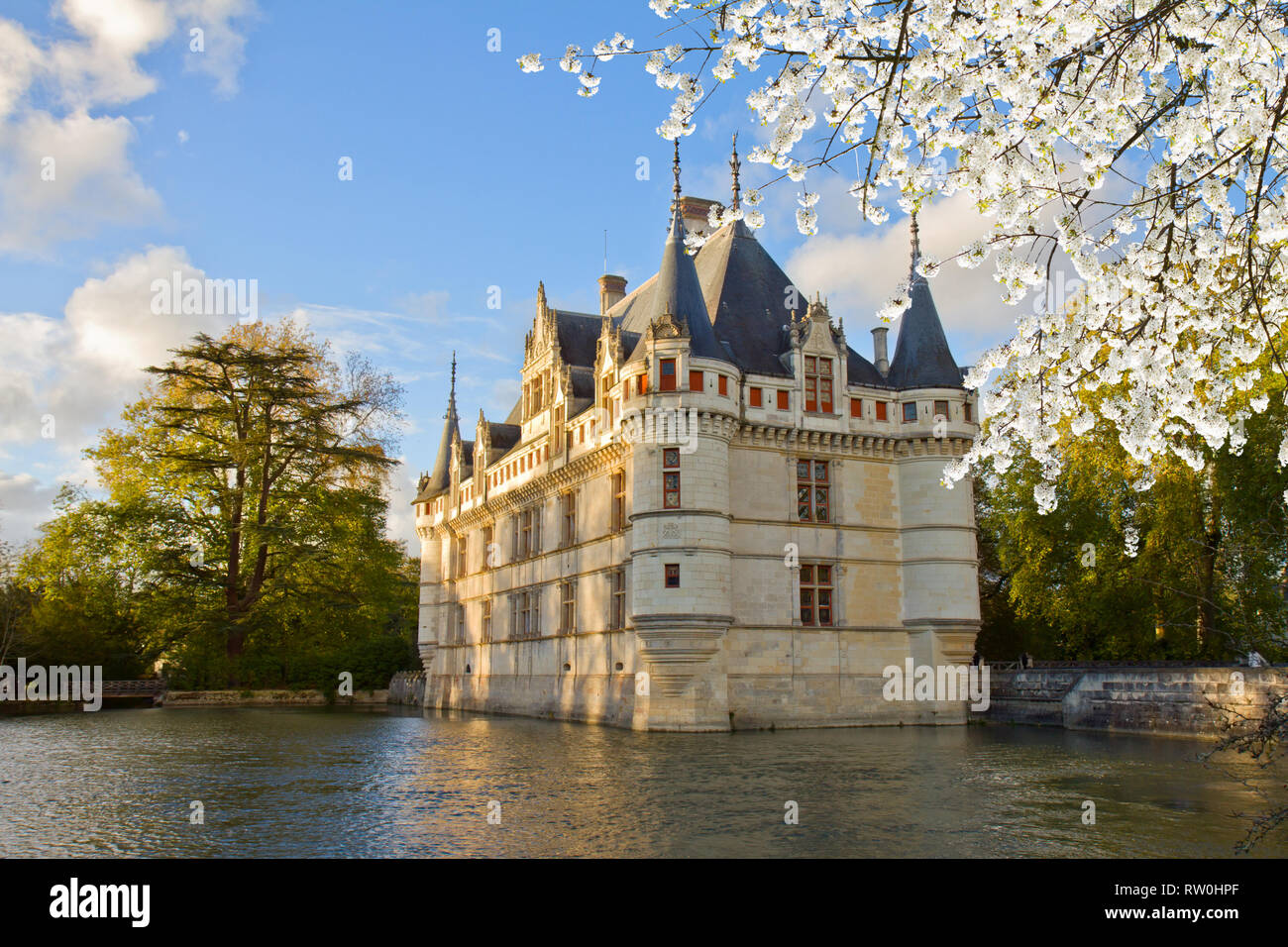Azay-le-Rideau castle, France Stock Photo - Alamy