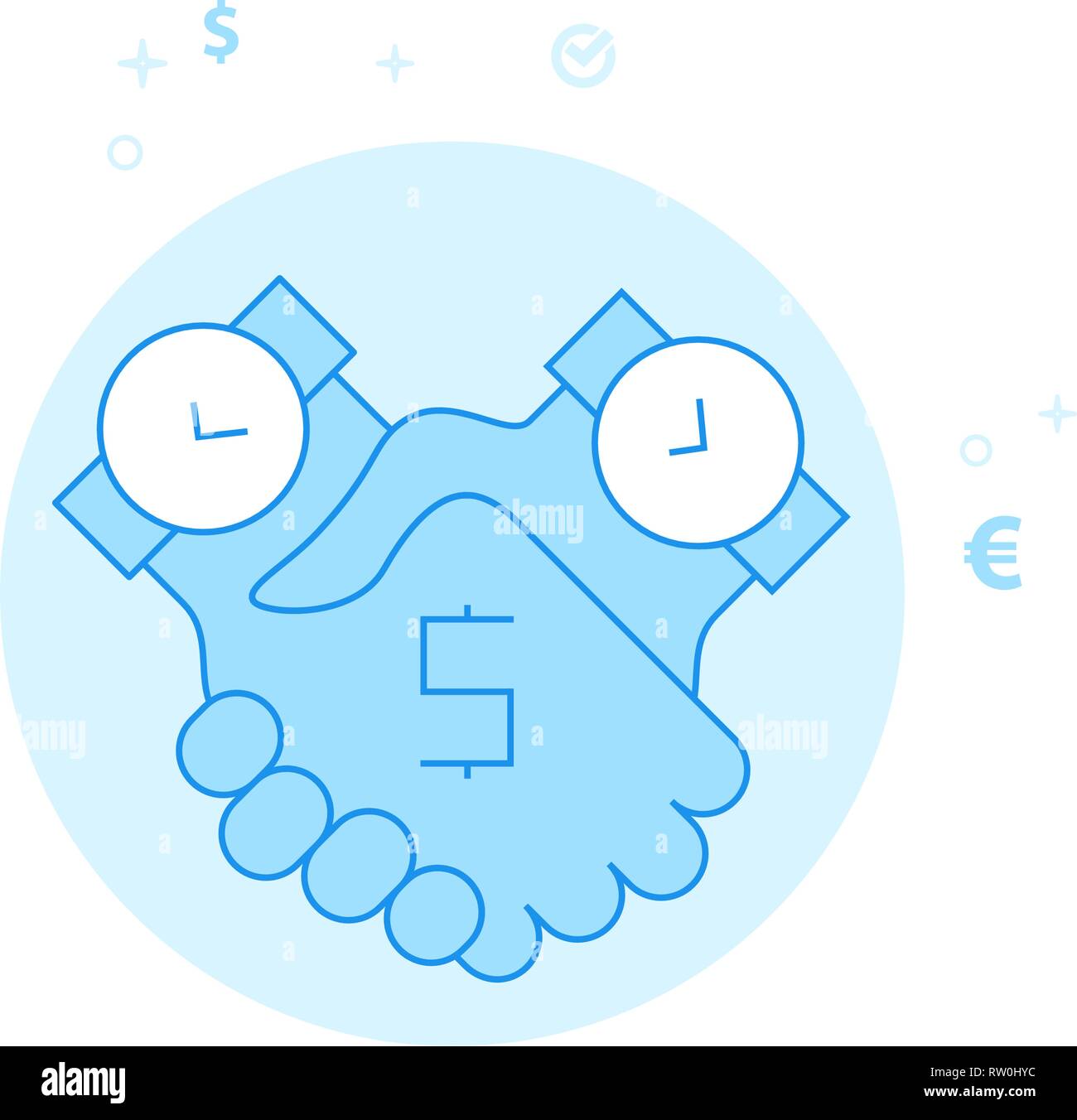 Time is Money, Deal Flat Vector Icon. Money and Finance Illustration ...